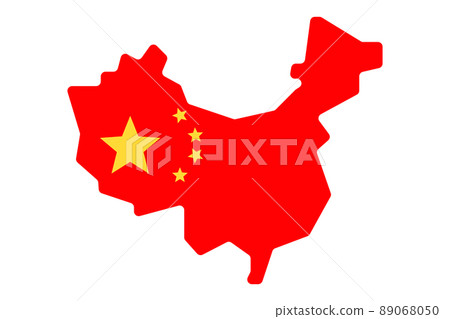 Chinese flag of Chinese continent - Stock Illustration [89068050] - PIXTA