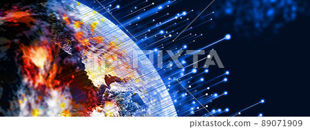 Global signal line, global world network... - Stock Illustration ...