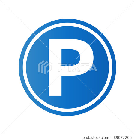 Round parking sign - Stock Illustration [89072206] - PIXTA