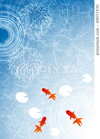 Goldfish fireworks swirl background - Stock Illustration [89072430] - PIXTA