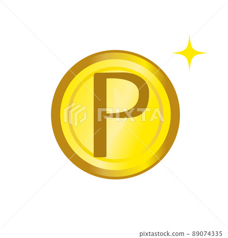 Point coin from the front - Stock Illustration [89074335] - PIXTA