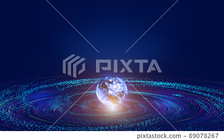 Data particle vortex, big data, communication... - Stock Illustration ...