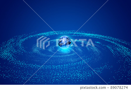 Data particle vortex, big data, communication... - Stock Illustration ...