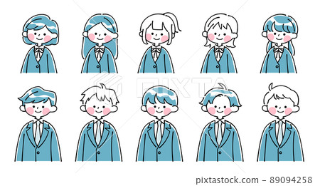 Uniform student icon gender variation - Stock Illustration [89094258 ...