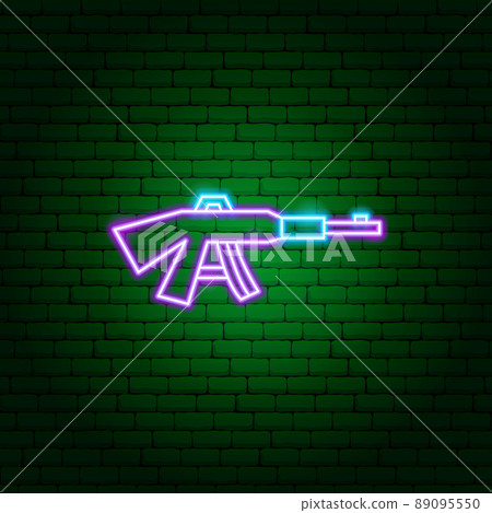 Rifle Neon Sign - Stock Illustration [89095550] - PIXTA