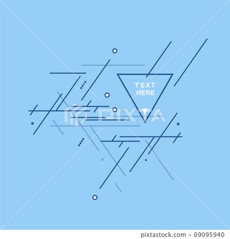 Vector design with connect blue triangles and... - Stock Illustration ...