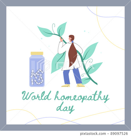 World homeopathy day banner or poster layout,... - Stock Illustration ...