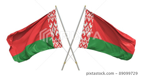 Isolated flags of Belarus on white background.... - Stock Illustration [89099729] - PIXTA