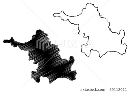 Balrampur district (Chhattisgarh State,... - Stock Illustration ...