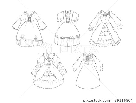 One Piece line drawing illustration set - Stock Illustration [89116804 ...