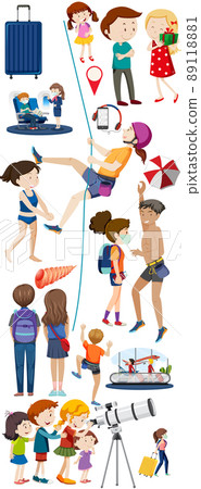 Set of different people cartoon character - Stock Illustration ...