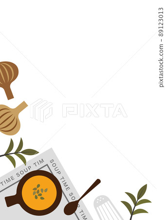 Pumpkin soup frame illustration - Stock Illustration [89123013] - PIXTA