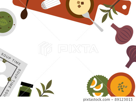 Soup cooking image frame illustration - Stock Illustration [89123015 ...