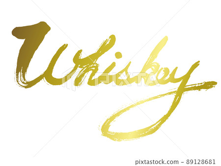 Whiskey handwritten brush character material - Stock Illustration ...
