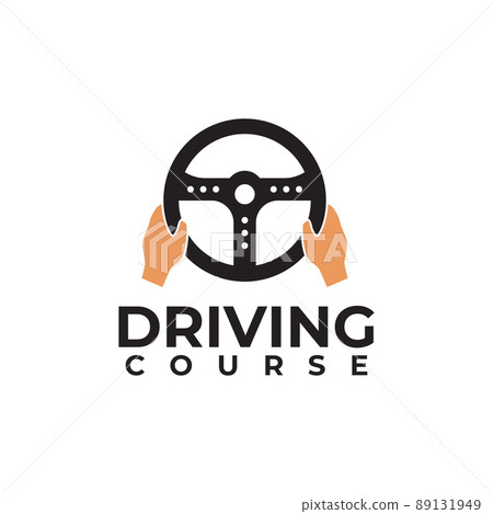 Driving car course logo design - Stock Illustration [89131949] - PIXTA