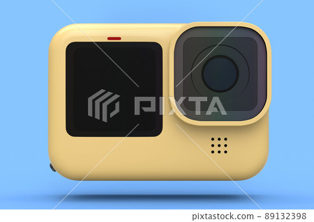 Photo and video lightweight yellow action... - Stock Illustration ...
