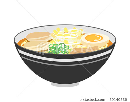 Illustration with the image of miso ramen - Stock Illustration ...