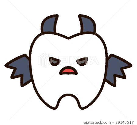 Cute tooth devil character - Stock Illustration [89143517] - PIXTA