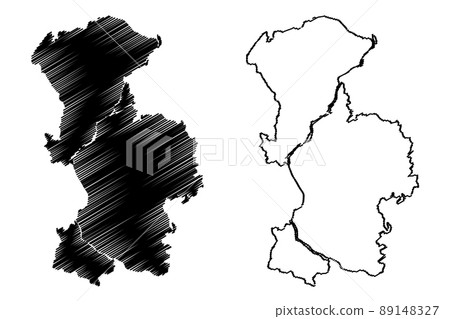 Bhandara district (Maharashtra State, Nagpur... - Stock Illustration ...