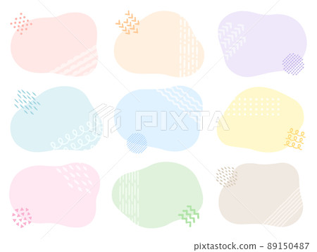Loose frame set with hand-painted patterns - Stock Illustration ...