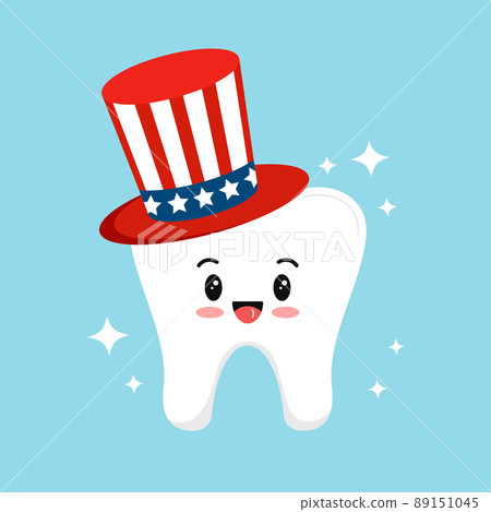 4 th of July tooth dental independence day icon... - Stock Illustration ...