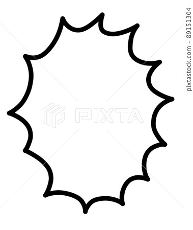 Illustration of a jagged speech bubble - Stock Illustration [89151304 ...