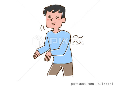 Brainwashed male comical handwritten person... - Stock Illustration ...