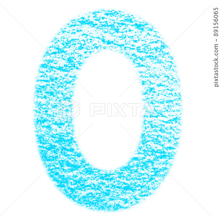 Alphabet drawn with crayon O uppercase light... - Stock Illustration ...