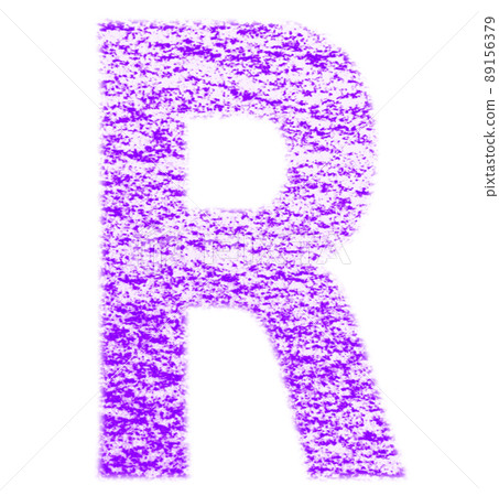 Alphabet drawn with crayon R Uppercase purple... - Stock Illustration ...