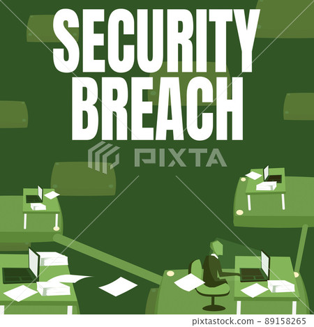 Sign displaying Security Breach. Word for... - Stock Illustration ...