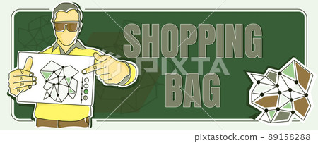 Text sign showing Shopping Bag. Word for... - Stock Illustration ...
