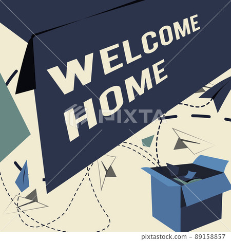 Writing displaying text Welcome Home. Word for... - Stock Illustration ...