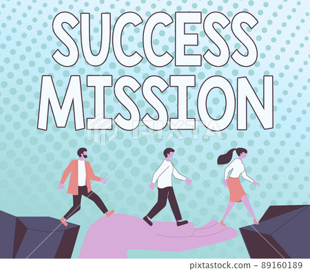 Text showing inspiration Success Mission.... - Stock Illustration ...
