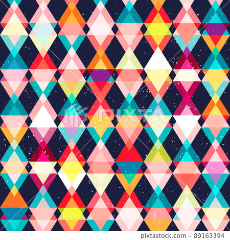 Grunge triangle seamless pattern. - Stock Illustration [89163394] - PIXTA