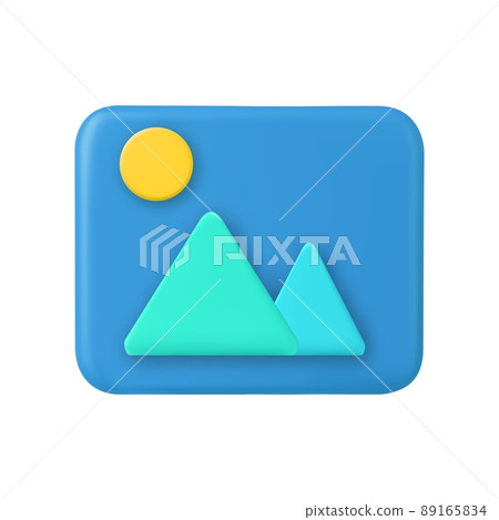 3D Gallery button - Stock Illustration [89165834] - PIXTA