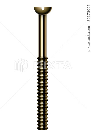 Metal bolt side view. Industrial or DIY element... - Stock Illustration ...