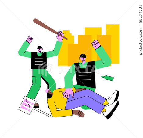 Police violence abstract concept vector... - Stock Illustration ...