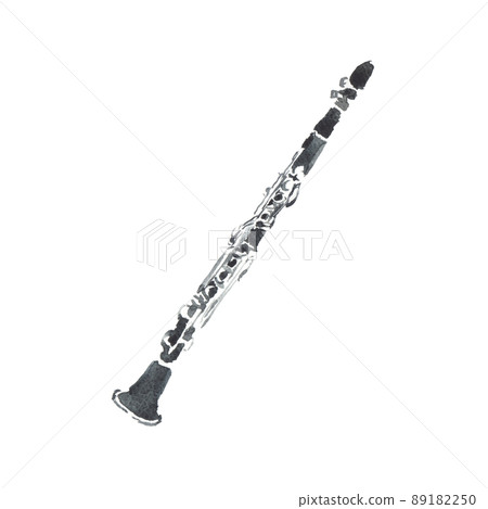 Illustration of clarinet drawn in watercolor - Stock Illustration ...