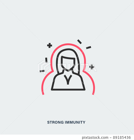 Strong immunity linear vector icon. Isolated... - Stock Illustration ...