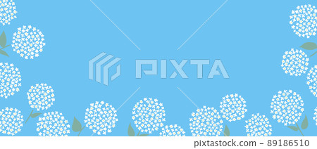 Cute hydrangea background - Stock Illustration [89186510] - PIXTA