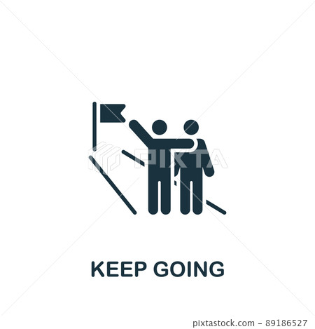 Keep Going icon. Monochrome simple Business... - Stock Illustration ...