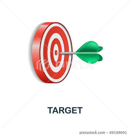 Target icon. 3d illustration from startup... - Stock Illustration ...