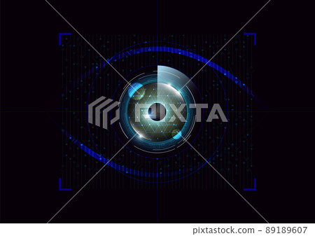 Futuristic eye detection technology concept... - Stock Illustration ...
