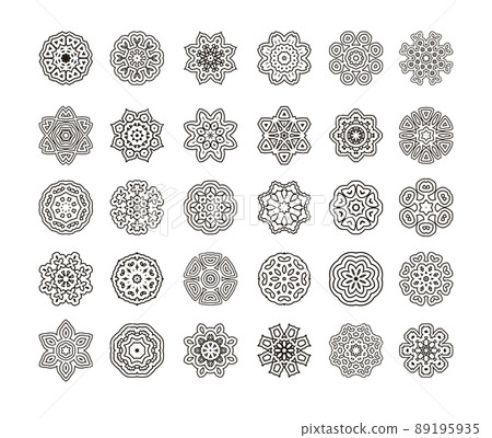 Mandala art set. - Stock Illustration [89195935] - PIXTA
