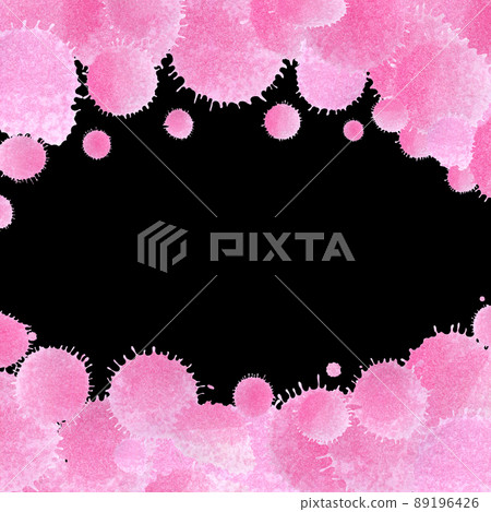 Colorful abstract pink watercolor frame - Stock Illustration [89196426 ...