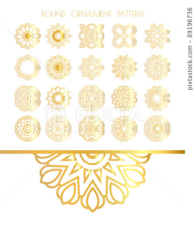 Vintage round golden pattern - Stock Illustration [89196736] - PIXTA