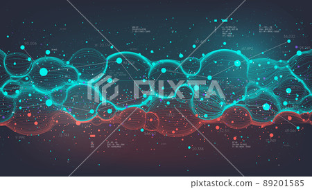 Futuristic database processing and storage... - Stock Illustration ...