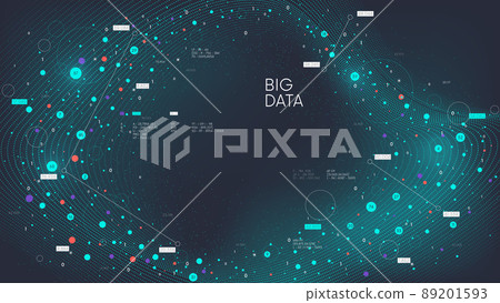 Digital information flow visualization,... - Stock Illustration [89201593] - PIXTA
