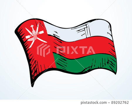 Flag of Oman. Vector drawing icon - Stock Illustration [89202762] - PIXTA