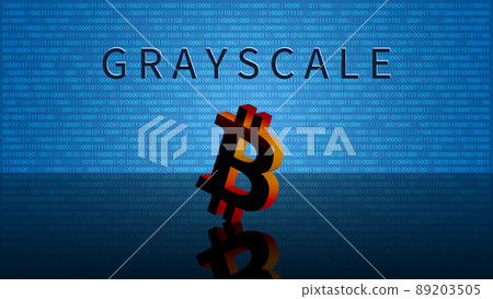 Banner of Grayscale Corporation with Bitcoin... - Stock Illustration ...